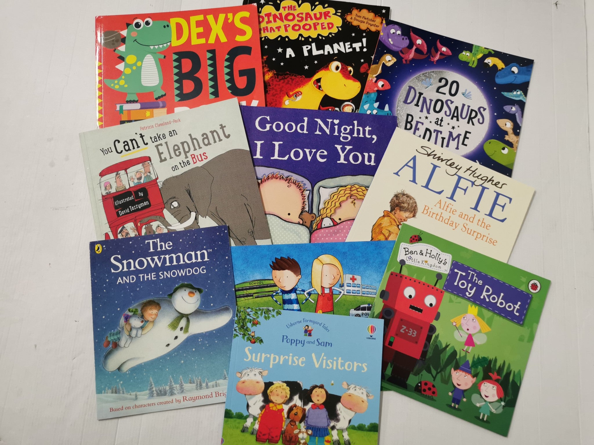 10 Toddler's Picture Books Inc. Alfie, Snowman, Dinosaur that Pooped a ...